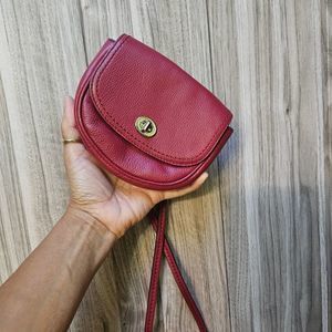 Coach | Bags | Coach Park Red Leather Mini Crossbody Wallet | Poshmark